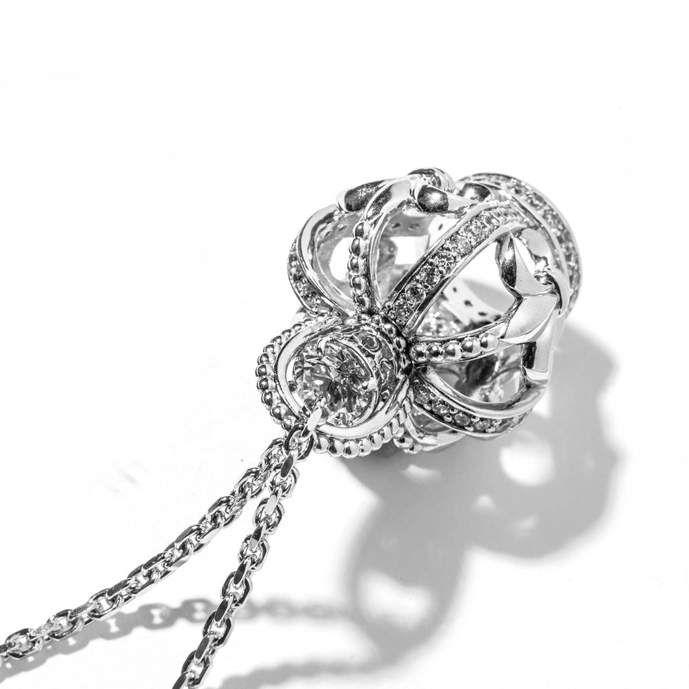DUBj-138-1 Glorious crown Necklace SILVER | DUBcollection – DUB Collection